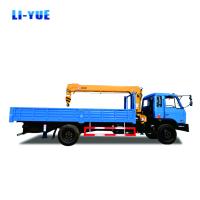 China 6 Ton Hydraulic Hoisting Telescopic Arm Lorry Crane  High Operating Efficiency for sale
