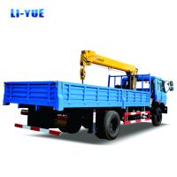 China 6 Ton Hydraulic Hoisting Telescopic Arm Lorry Crane  High Operating Efficiency for sale