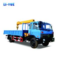 China 6 Ton Hydraulic Hoisting Telescopic Arm Lorry Crane  High Operating Efficiency for sale