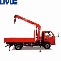 China Mini 3.2 Ton Hydraulic Stiff Arm Truck Mounted Crane Lorry Crane for sale