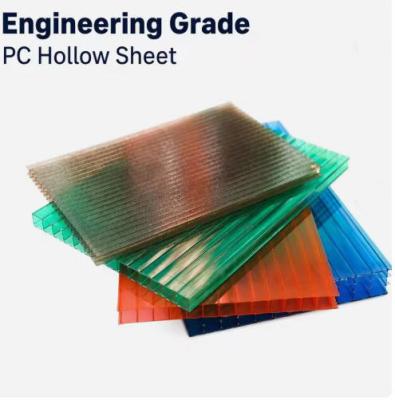 China UV Resistant Polycarbonate Hollow Sheet With 6mm-10mm Thickness And Modern Design For Roofing for sale