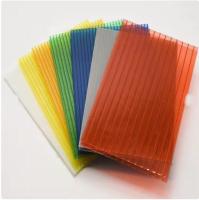 China Polycarbonate Twin Wall Hollow Roofing 6mm-10mm Thick Greenhouse Sheet Clear UV Coating for sale