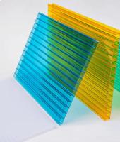 China Twin Wall Superior Strength Hail Resistance Rigid Clear Roof Panel Outdoor Hollow Polycarbonate Sheet for sale