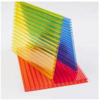 China Twin Wall Superior Strength Hail Resistance Rigid Clear Roof Panel Outdoor Hollow Polycarbonate Sheet for sale