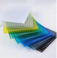 China Twin Wall Superior Strength Hail Resistance Rigid Clear Roof Panel Outdoor Hollow Polycarbonate Sheet for sale