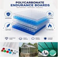 China Twin Wall Superior Strength Hail Resistance Rigid Clear Roof Panel Outdoor Hollow Polycarbonate Sheet for sale