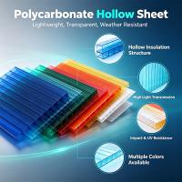 China Hot Selling Modern Durable Polycarbonate Hollow Sheets 10-Year Warranty PC Skylight Roofing Greenhouse Sheets for sale