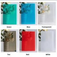 China Hot Selling Modern Durable Polycarbonate Hollow Sheets 10-Year Warranty PC Skylight Roofing Greenhouse Sheets for sale