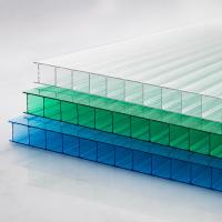 China Polycarbonate Hollow Sheet Easy Install High Transparency Panel for Roofing and skylights greenhouse glazing and canopies and walkways for sale