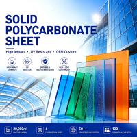 China 5mm Thick Polycarbonate Solid Sheet Anti-UV Impact Proof PC Board for Building Decoration Sound Barrier Skylight partition for sale