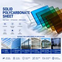 China 5mm Thick Polycarbonate Solid Sheet Anti-UV Impact Proof PC Board for Building Decoration Sound Barrier Skylight partition for sale