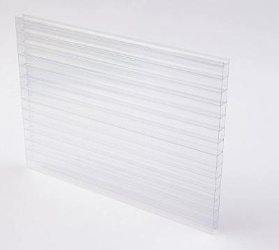 China 6-10 thickness Uv Extruded Clear Hollow Panel Polycarbonate Sheets for Greenhouse Roof for sale
