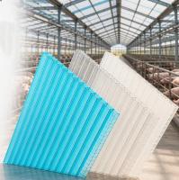 China 6-10 thickness Uv Extruded Clear Hollow Panel Polycarbonate Sheets for Greenhouse Roof for sale