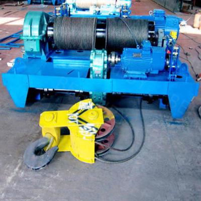 China Electric wire rope double drum winch applied in South Africa shipyard for sale