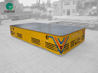 China 30 ton Battery Powered Trackless Motorized Transfer Cart Transport Carriage With Pendent Operated for sale