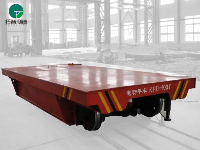 China DC motor driven painting line use electric transfer cart heavy load carriage with 50t capacity for sale