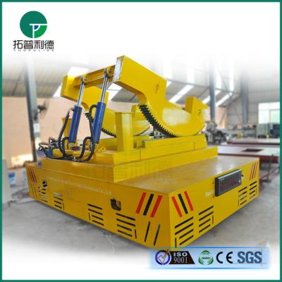 China Electric ladle transfer car anti-high temperature rail trolley for hot steel hadling in steel plant for sale