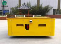 China Steerable Flatbed Cargo Heavy Duty Electric Platform Trolley for sale
