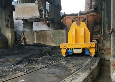 China 60t Turkey foundry plant battery flat steel scrap transfer car on curving rails for sale