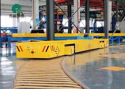China 7 Ton Machinery Plant Workpiece Handling S Type Rail Turning Electric Transfer Trolleys for sale