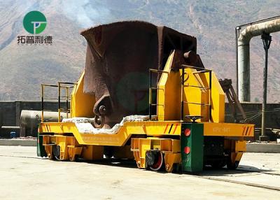 China Steel Plant Dual Drive System Heat Resist Slag Pot Transfer Cars Powered By Low Voltage Rails for sale