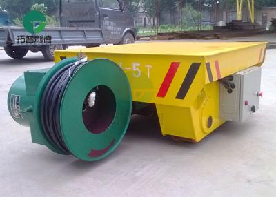 China Heavy Duty Cable Drum Power Motorized Transfer Trailers Mold Transport Flat Rail Trolley Transformer Plant for sale