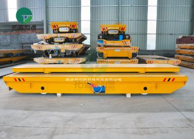 China Open Dies Handling Cable Drum Power Steerable Railway Transfer Trolley With Hydraulic Lifting Device for sale