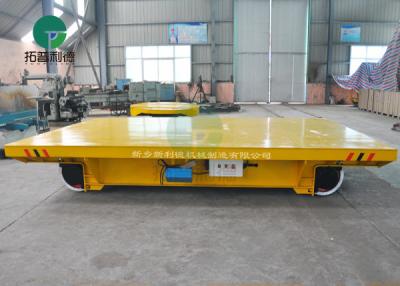 China 45 Ton Large Table Battery Power Rail Transfer Trolley For Steel Factory Material Transport for sale