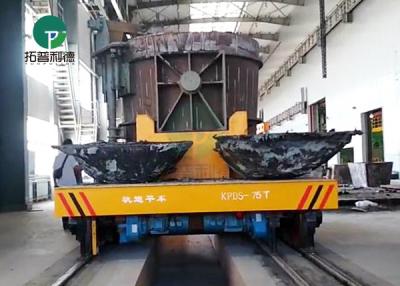 China Customized Steel Plant Electrically Powered Slag Ladle Transfer Cart On Rail for sale