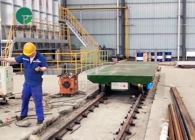 China 10-45 Ton Rail Guided Container Motorized Transfer Carts Trolley On Wheels for sale