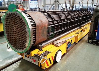 China Steel Industry Automatic Transfer Carriage Rail Guided Powered Trolley With Rollers for sale