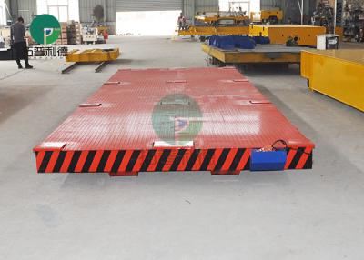 China Heavy Die transfer Car Electric Motor Driven Rail Flatbed Transfer Trolley For Industry Foundry Parts Handling for sale