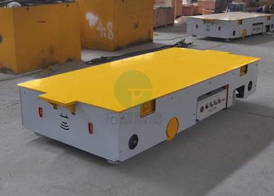 China 25 ton frequency use steerable trackless rail mounted transfer cart for molds for sale