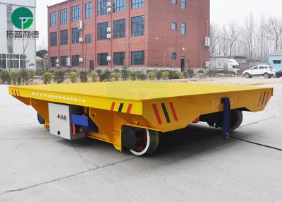 China Steelmills Foundries Automated AC-Powered Track Mounted Transfer Cart Heavy Duty Platform Trolley for sale