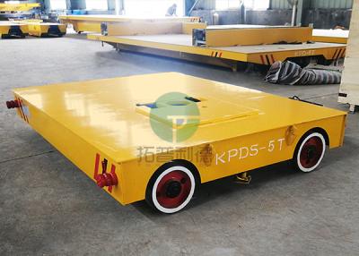 China Custom Multi-directional Battery Transfer Trackless Rail Flat Cart On Rubber Wheel for sale
