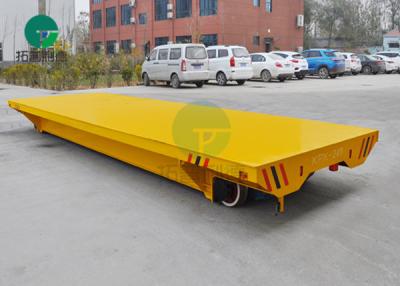China Electric Flatbed Battery Operated Machine Parts Handling Cart On Rail for sale