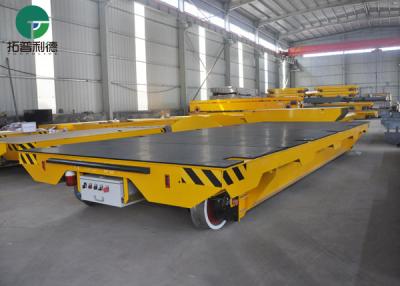 China Long Lifetime 20 Ton Metal Plate Handling Motorized Rail Transfer Cart for sale