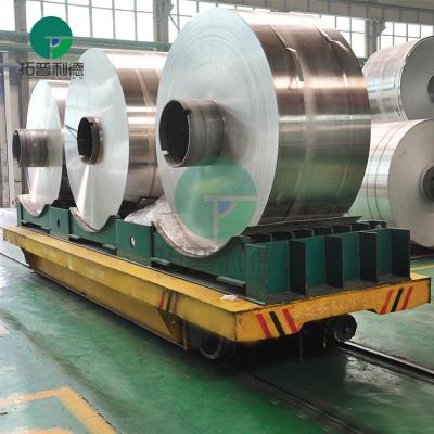 China Paper Plant Billet Factory 15t Material Transfer V-Block Coil Rail Cart for sale