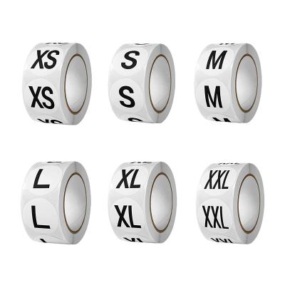 China Custom Round Shape Various Size Adhesive Sticker Label For Clothing for sale