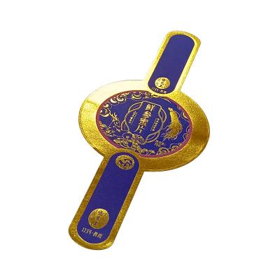 China Synthetic Paper Adhesive Label Foil Hot Stamping Custom Logo Printed for sale