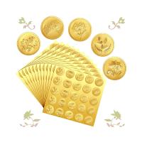 China Vintage Gold Envelope Seals Stickers Adhesive Seal Embossed Foil for sale