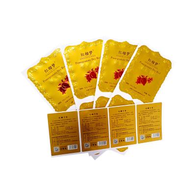 China Customized Self Adhesive Embossed Wine Label Sticker Waterproof for sale