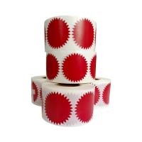 China Embossed Foil Round Gear Stickers Gold Foil For Certificates Awards for sale