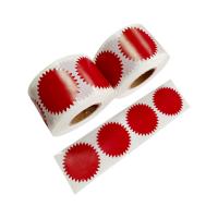 China Gold Silver Red Foil Steel Seal Self Adhesive Sticker Label For Certificate for sale