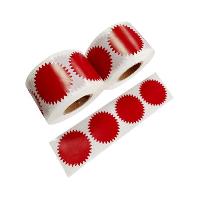 China Gold Silver Red Foil Steel Seal Self Adhesive Sticker Label For Certificate for sale