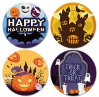 China Removable Cute Holiday Round PVC Label Sticker Decals Roll 1Inch for sale