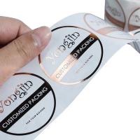China OEM Self Adhesive Foil Stamped Labels Rose Gold Foil Logo Stickers for sale