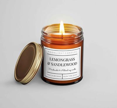 China Personalized Printing Gold Foil PVC Label Sticker Logo Label For Candle Jar for sale