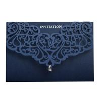 China Custom Blue Wedding Invitation Gift Card Envelopes For 5x7 Cards for sale