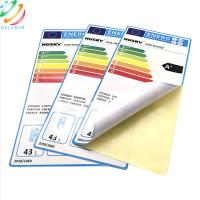 China Self Adhesive Energy Efficiency PVC Label Sticker For Refridgerator Air Conditioner for sale